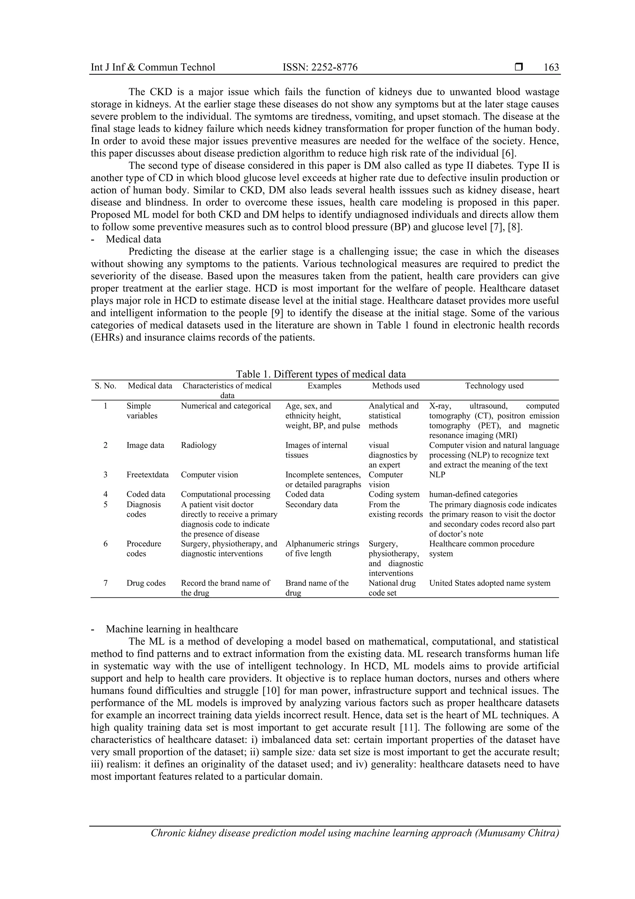 Chronic kidney disease prediction model using machine learning approach | PDF