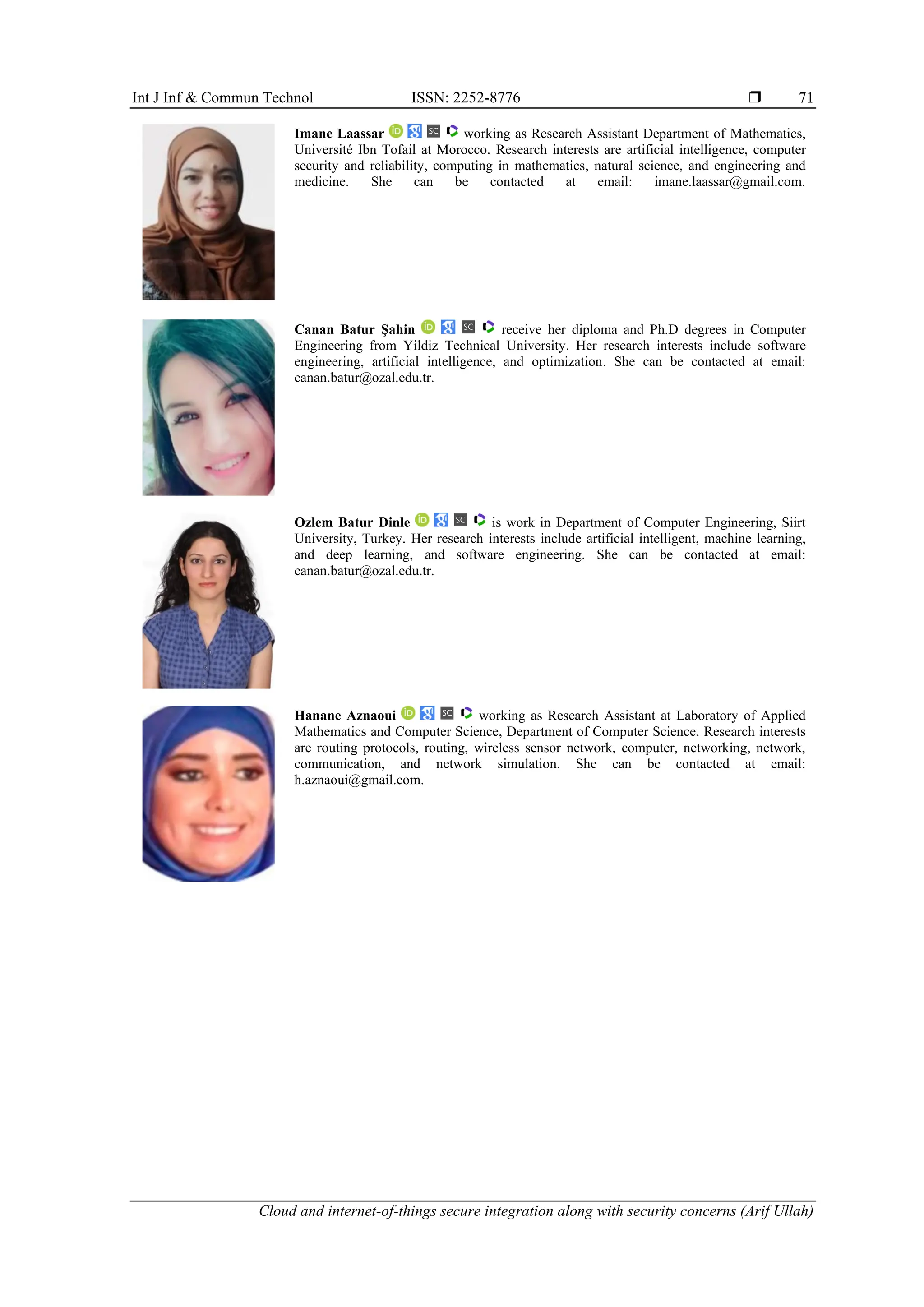 Cloud and internet-of-things secure integration along with security concerns | PDF