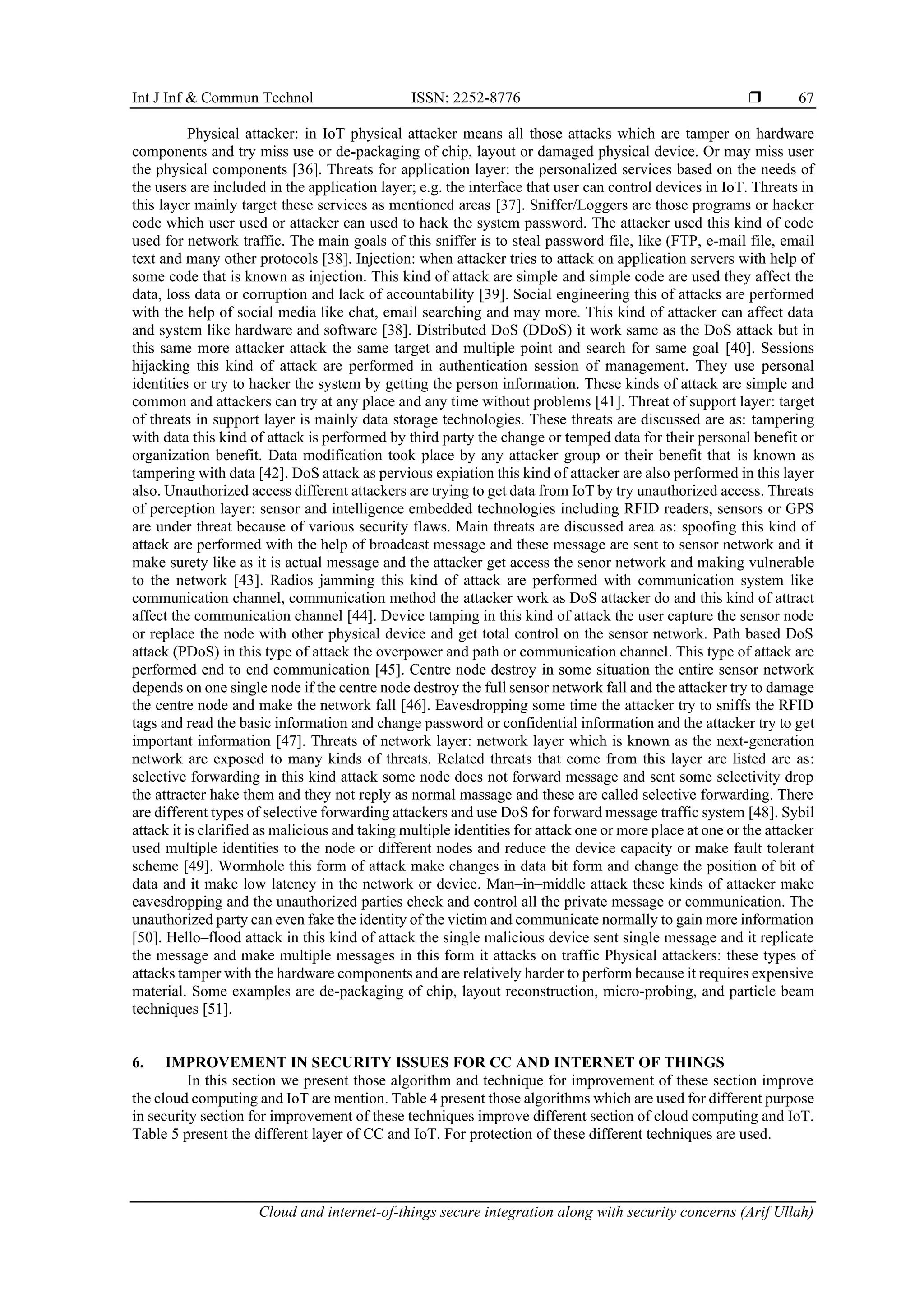 Cloud and internet-of-things secure integration along with security ...