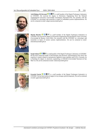 Automated ventilator prototype for COVID-19 patient treatment: the ...