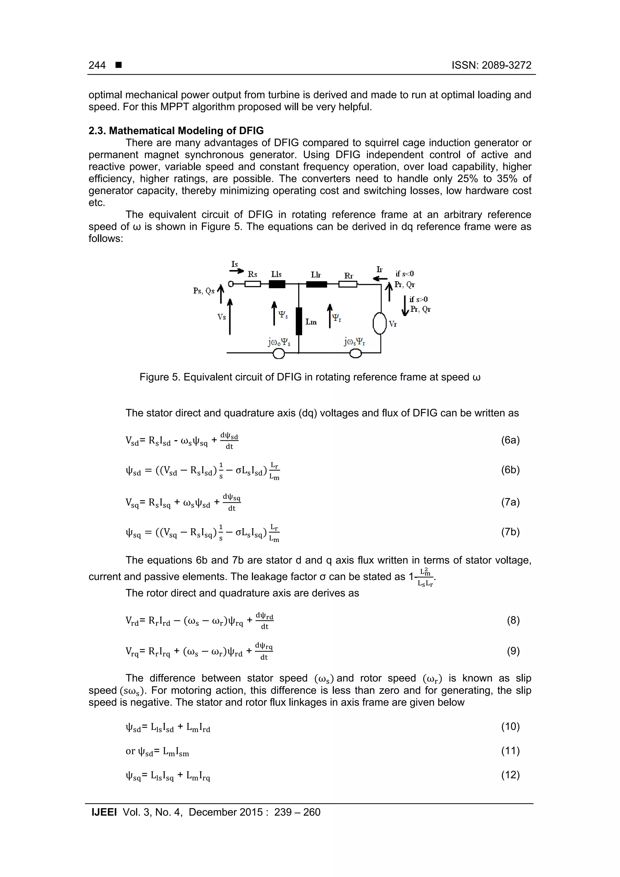 Flux Based Sensorless Speed Sensing And Real And Reactive Power Flow Control With Look Up Table