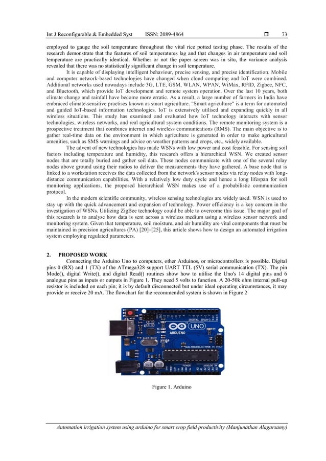Automation irrigation system using arduino for smart crop field ...