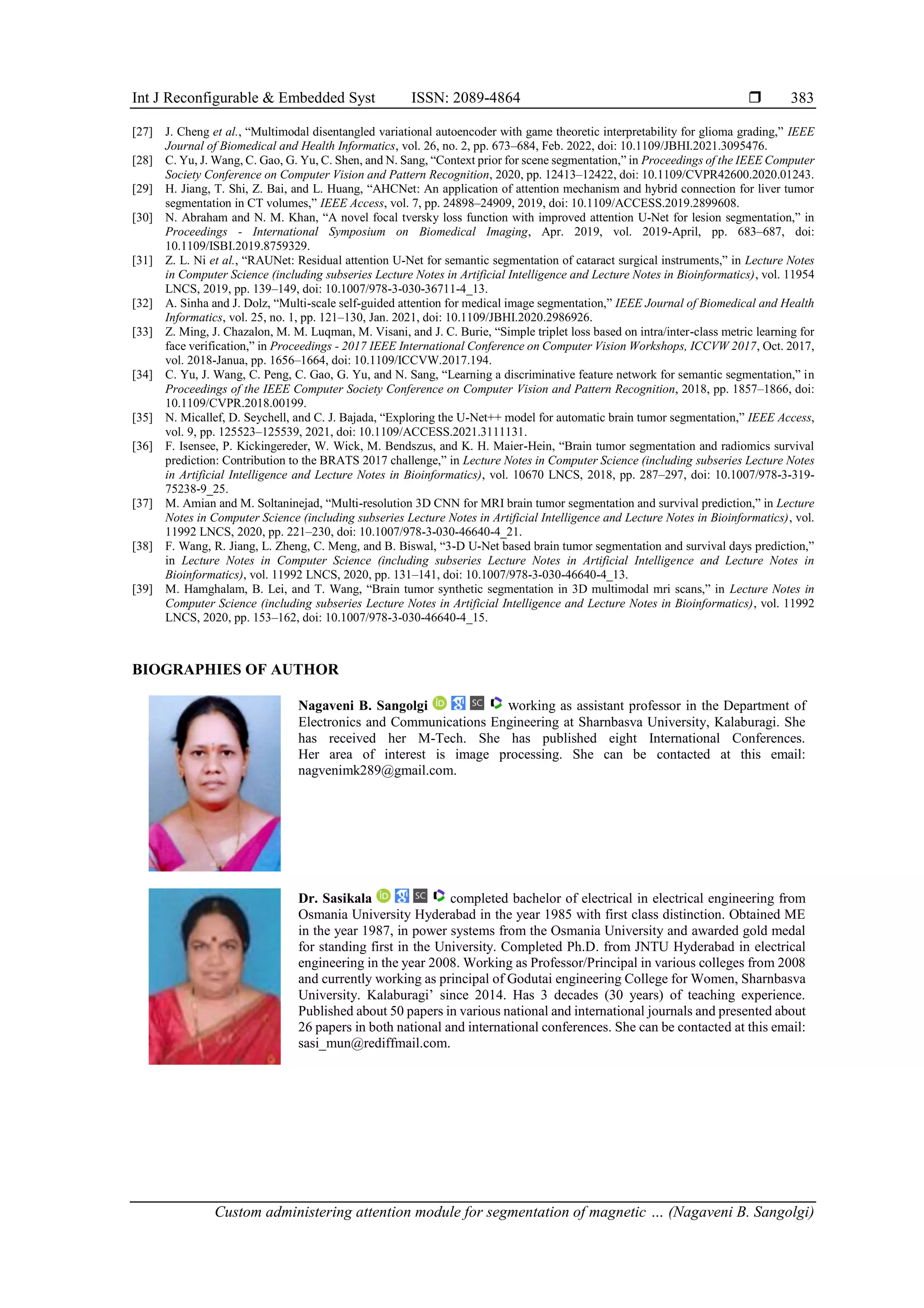 Custom Administering Attention Module For Segmentation Of Magnetic