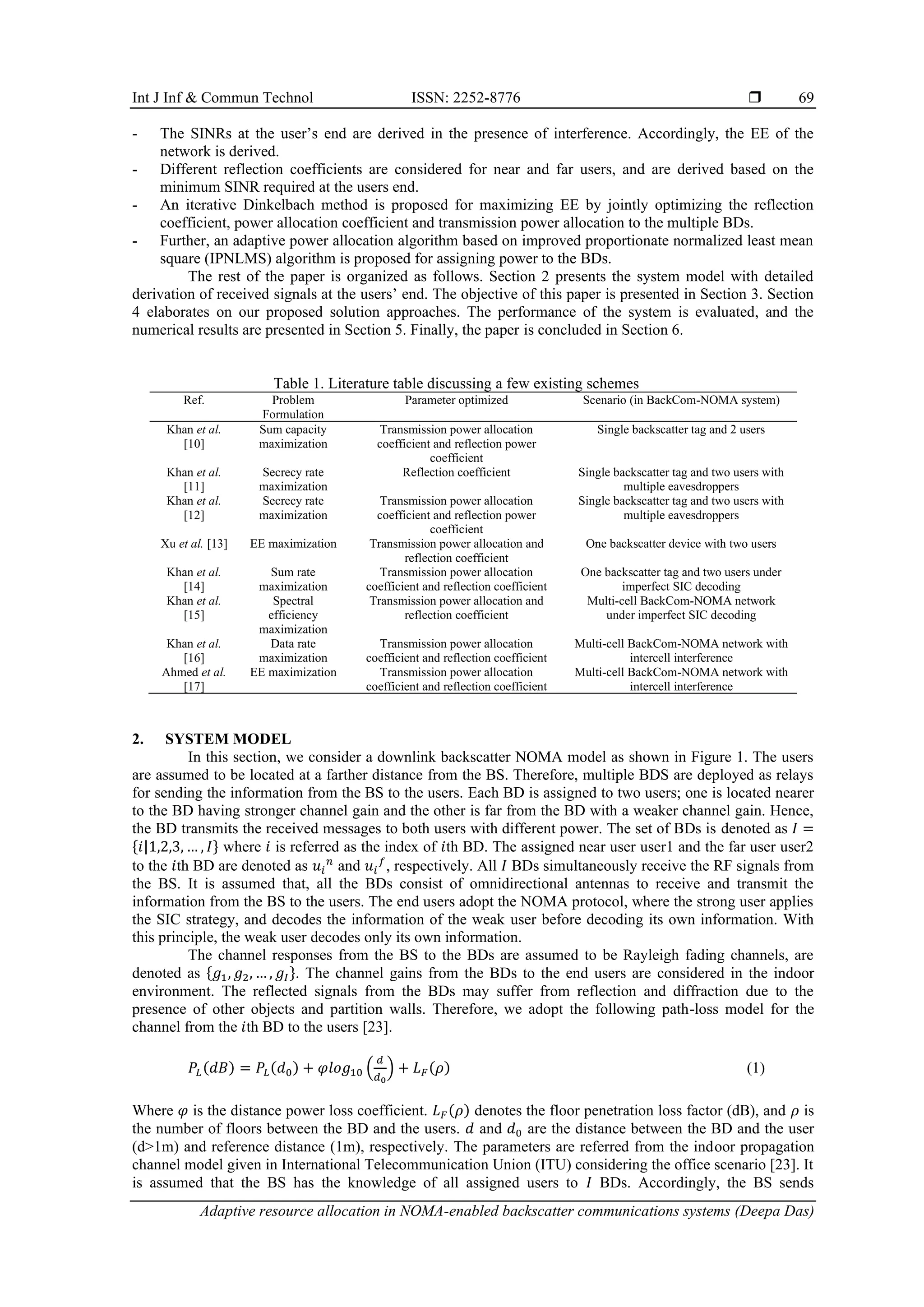Adaptive resource allocation in NOMA-enabled backscatter communications ...