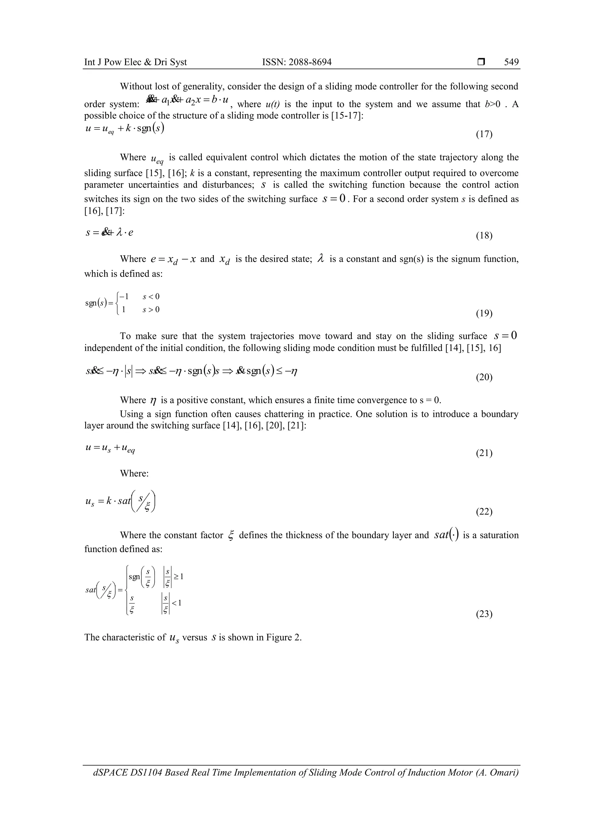 dSPACE DS1104 Based Real Time Implementation of Sliding Mode Control of ...