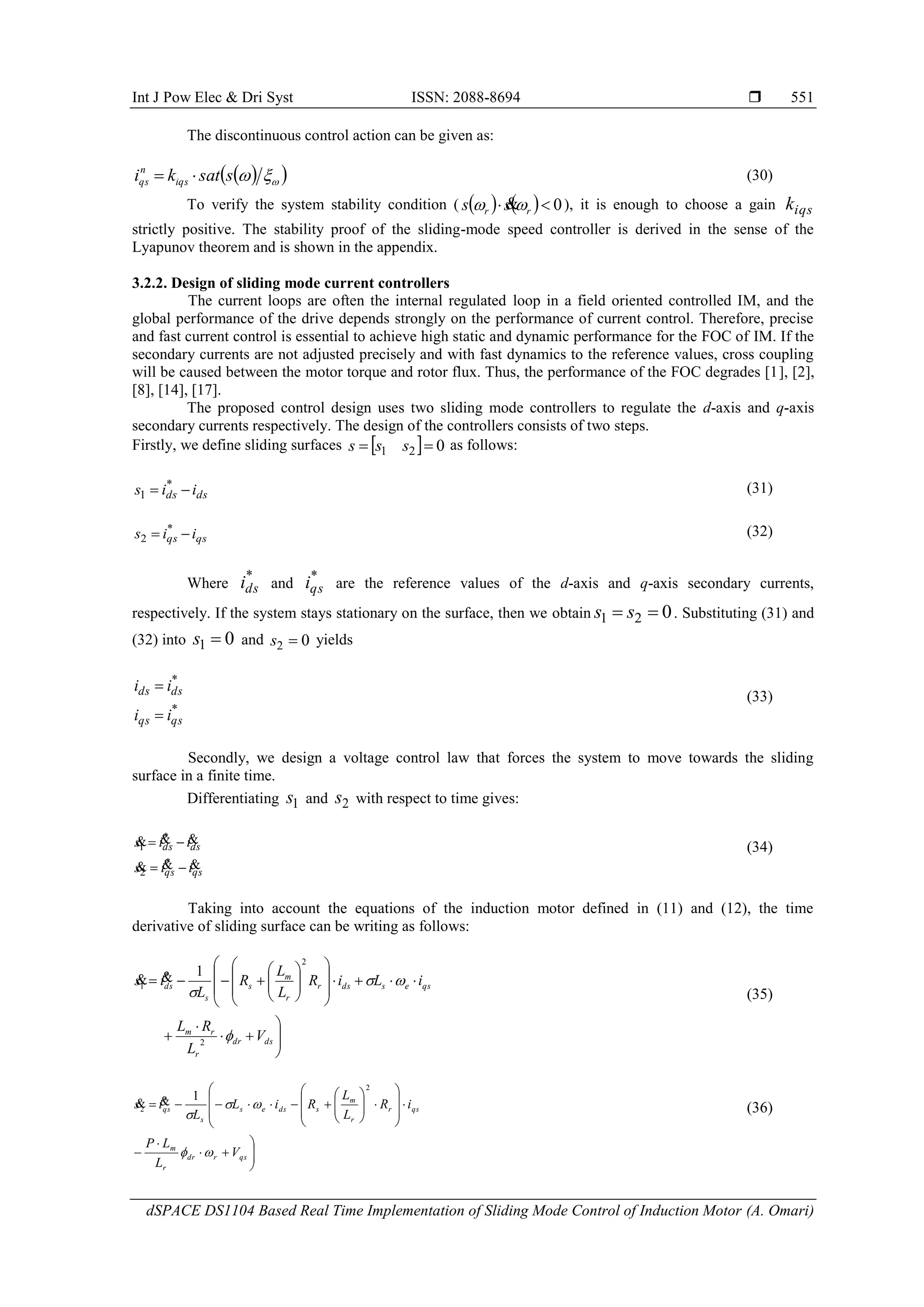 dSPACE DS1104 Based Real Time Implementation of Sliding Mode Control of ...