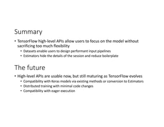 A Tour of Tensorflow's APIs | PDF