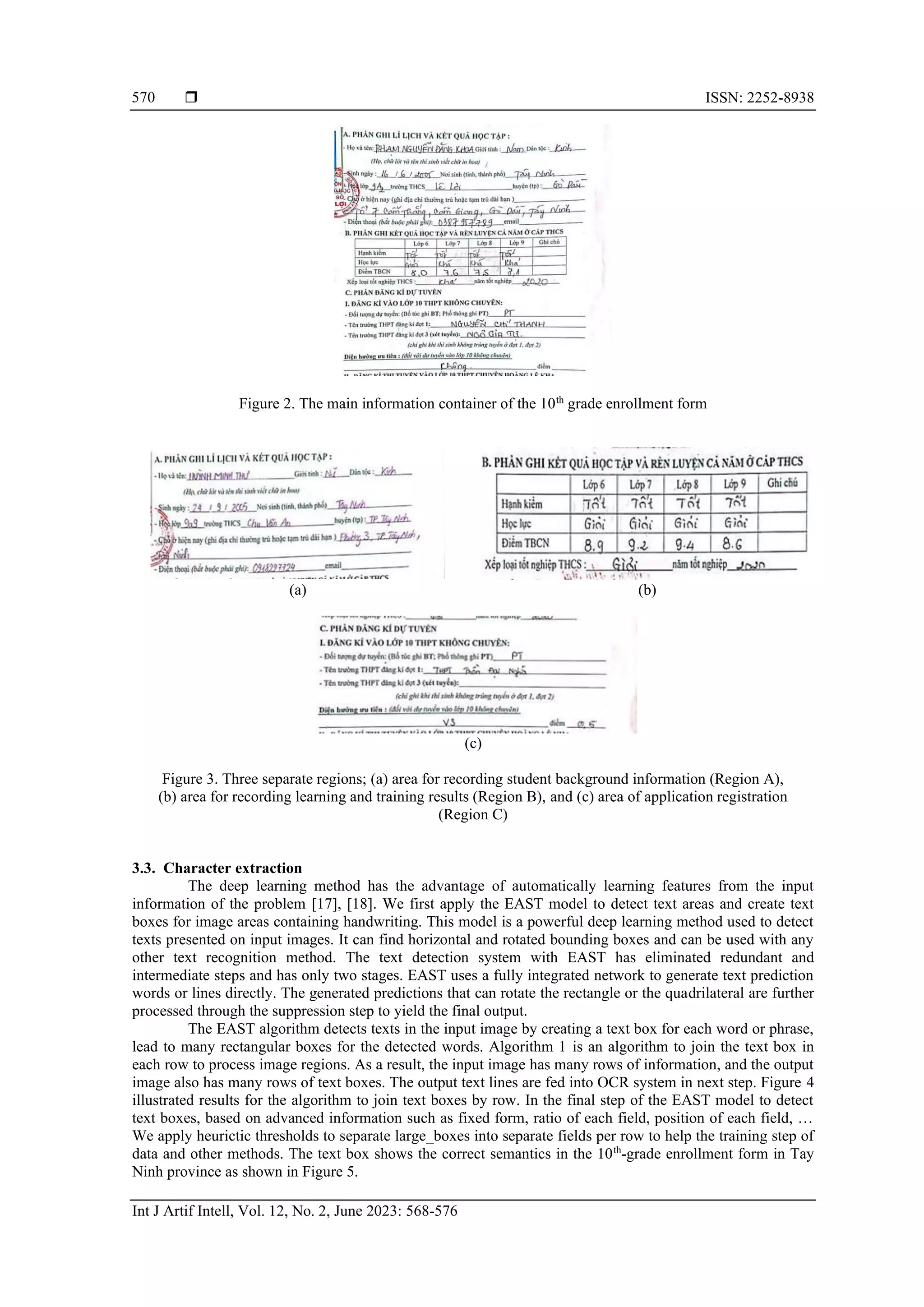 An Application Of Vietnamese Handwriting Text Recognition For Information Extraction From High