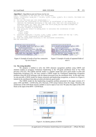 An application of Vietnamese handwriting text recognition for information extraction from high ...