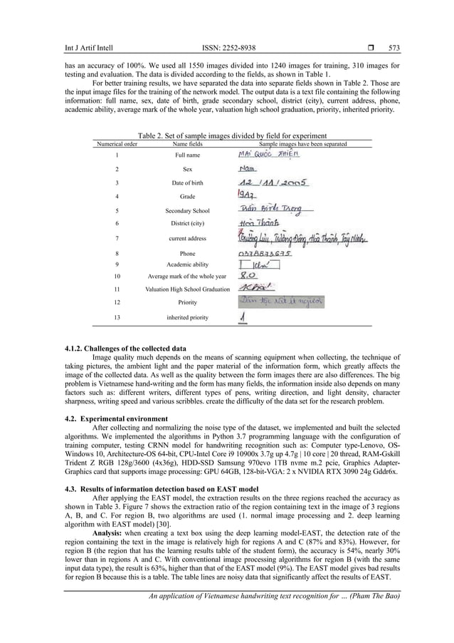 An Application Of Vietnamese Handwriting Text Recognition For Information Extraction From High