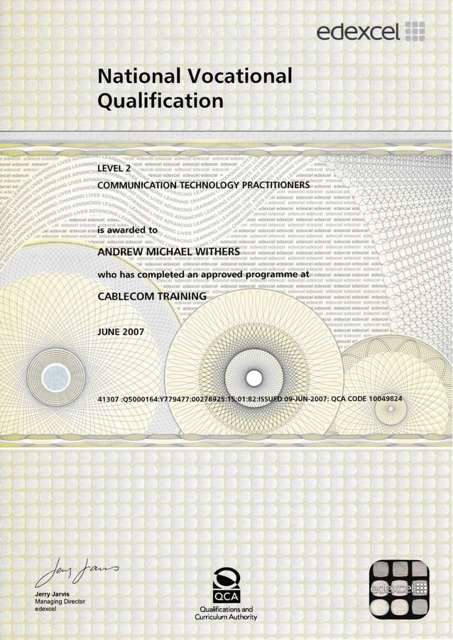 NVQ LEVEL 2 IN TELECOMMUNICATIONS AND FIBRE OPTICS | PDF