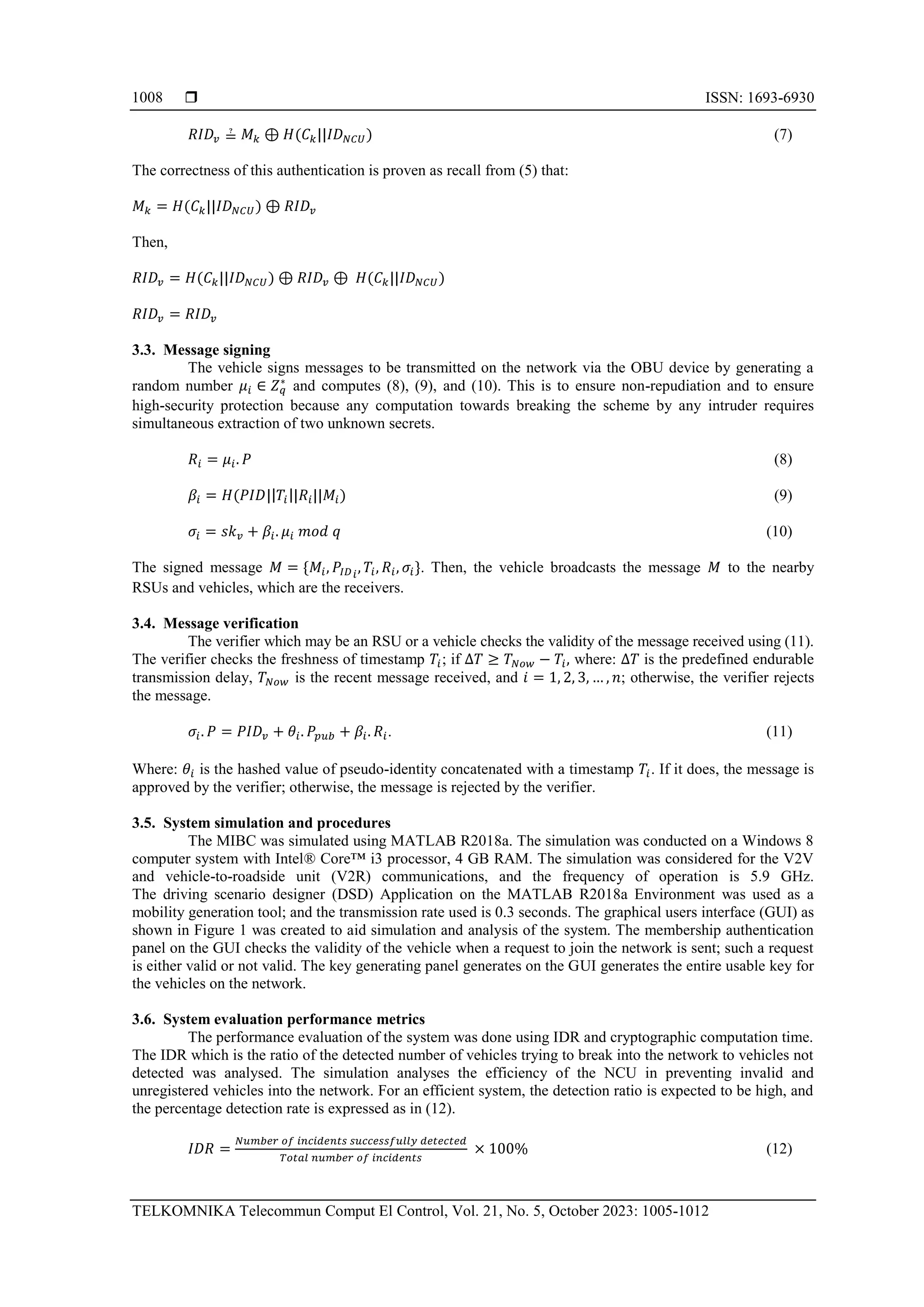 Improving The Detection Of Intrusion In Vehicular Ad Hoc Networks With Modified Identity Based