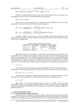 Design of drought early warning system based on standard precipitation index prediction using ...