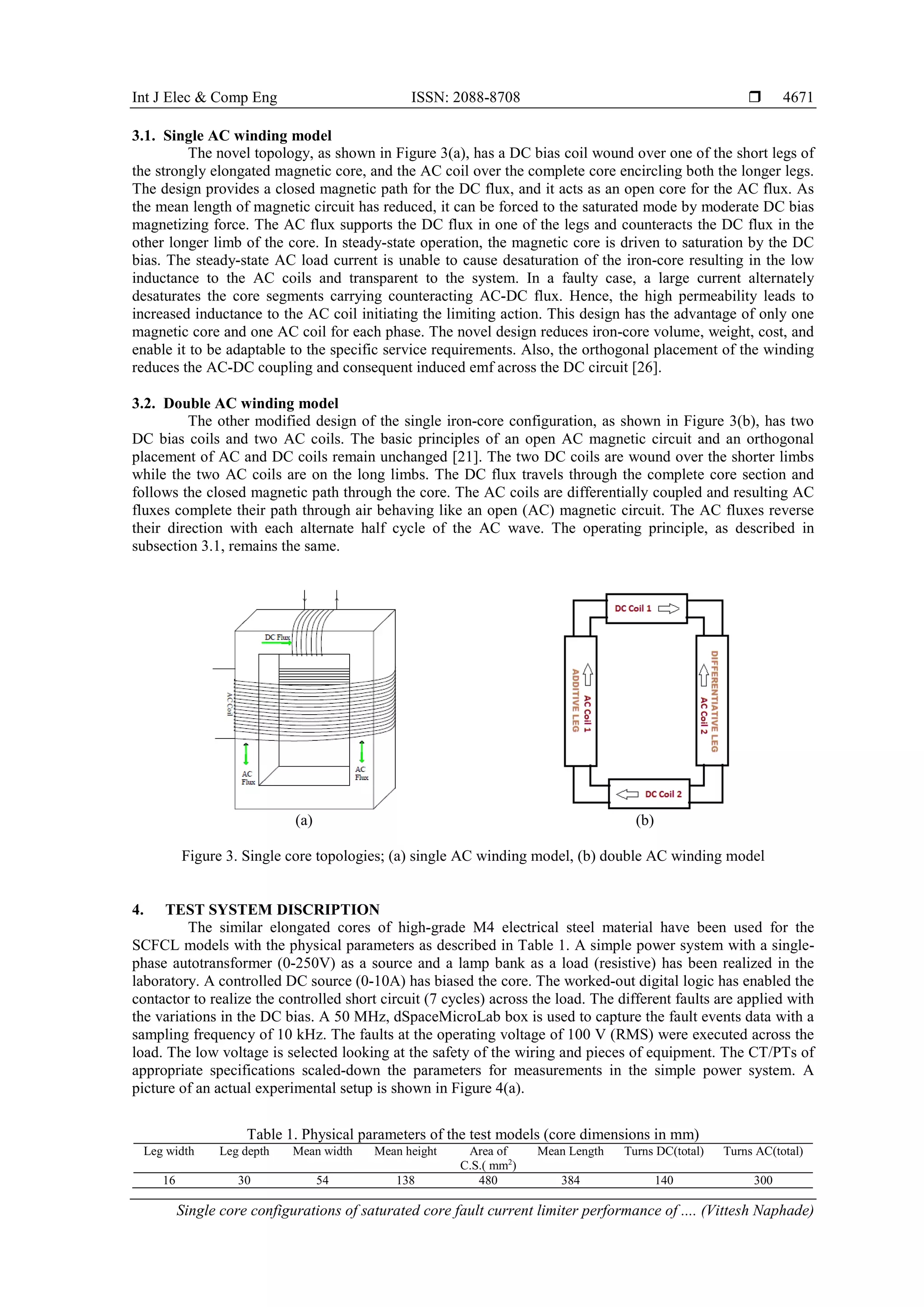 Single core configurations of saturated core fault current limiter ...