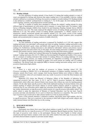 Reinventing the Dimensions of Reading Attitude and Motivation among ...