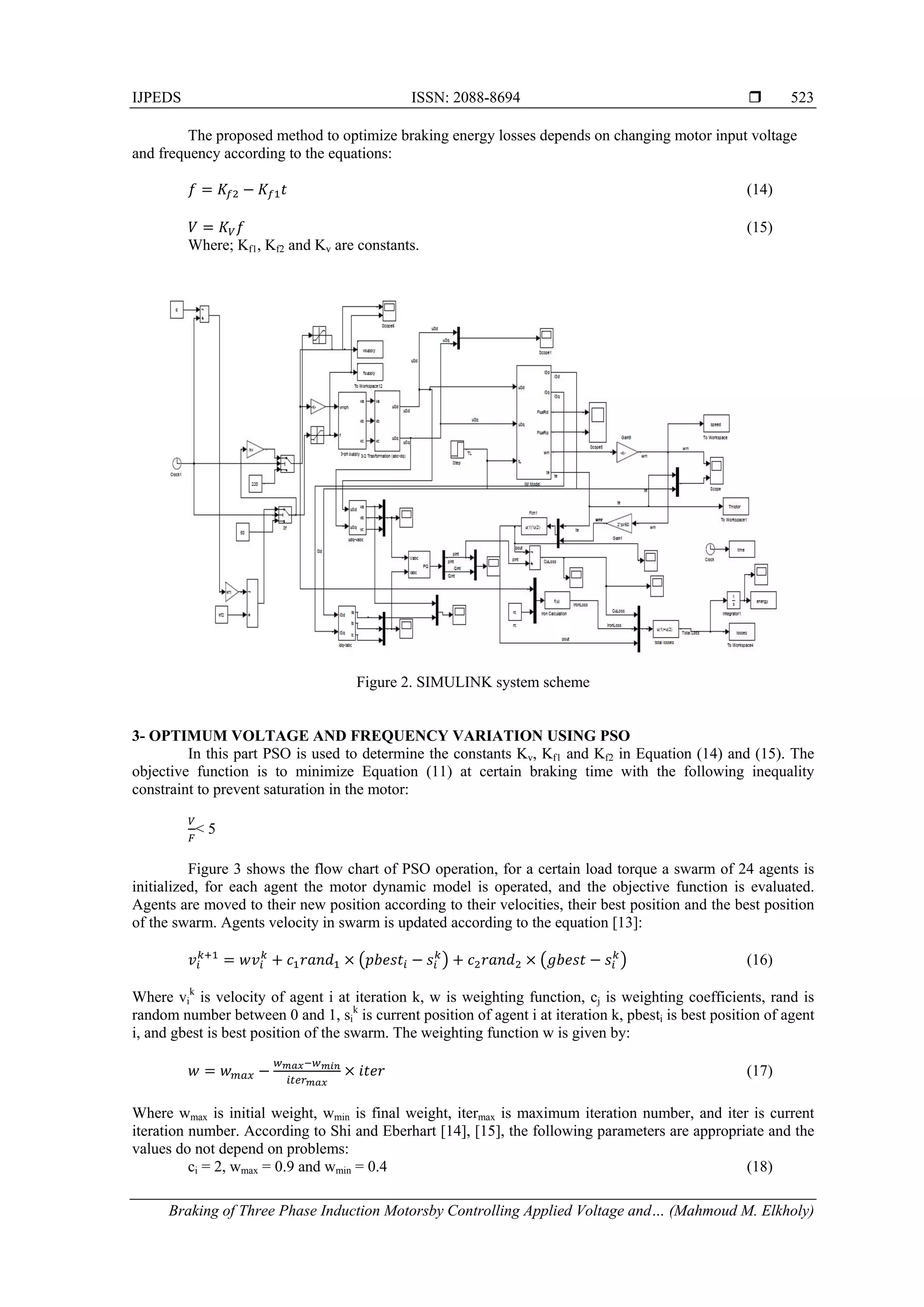Braking of Three Phase Induction Motorsby Controlling Applied Voltage and Frequency Based on ...