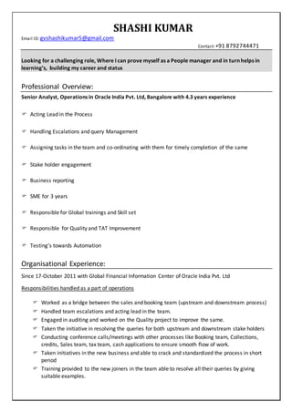 Shashi - Senior Analyst,operations-1 | DOCX