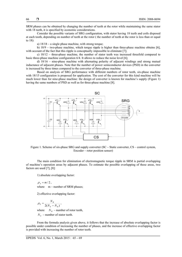 Versions of Switched Reluctance Generator Design at a Constant Stator Configuration | PDF