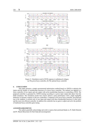 Design and Simulation of Dynamic Voltage Restorer Based on Fuzzy Controller Optimized by ANFIS | PDF