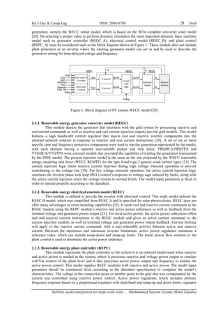 Stability model integration for large scale solar photovoltaic system using Western electricity ...