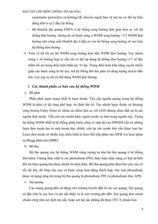 Bài tập lớn môn thông tin quang WDM_08293012092019 | PDF