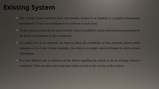 Hospital Appointment Booking and patient booking system | PPTX
