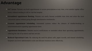Hospital Appointment Booking and patient booking system | PPTX