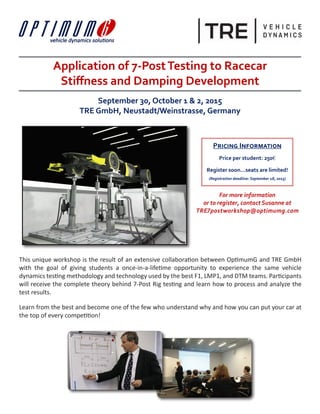 TRE Seminar Flier_Final | PDF | Auto Racing | Sports