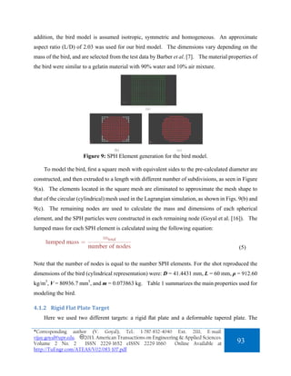 Smooth Particle Hydrodynamics for Bird-Strike Analysis Using LS-DYNA | PDF