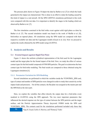 Smooth Particle Hydrodynamics for Bird-Strike Analysis Using LS-DYNA | PDF