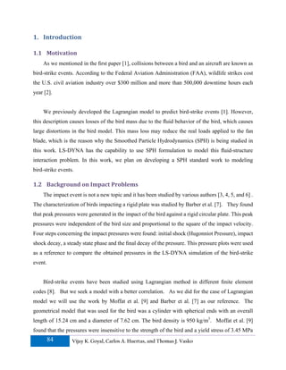 Smooth Particle Hydrodynamics for Bird-Strike Analysis Using LS-DYNA | PDF