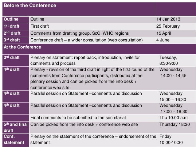 Conference statement