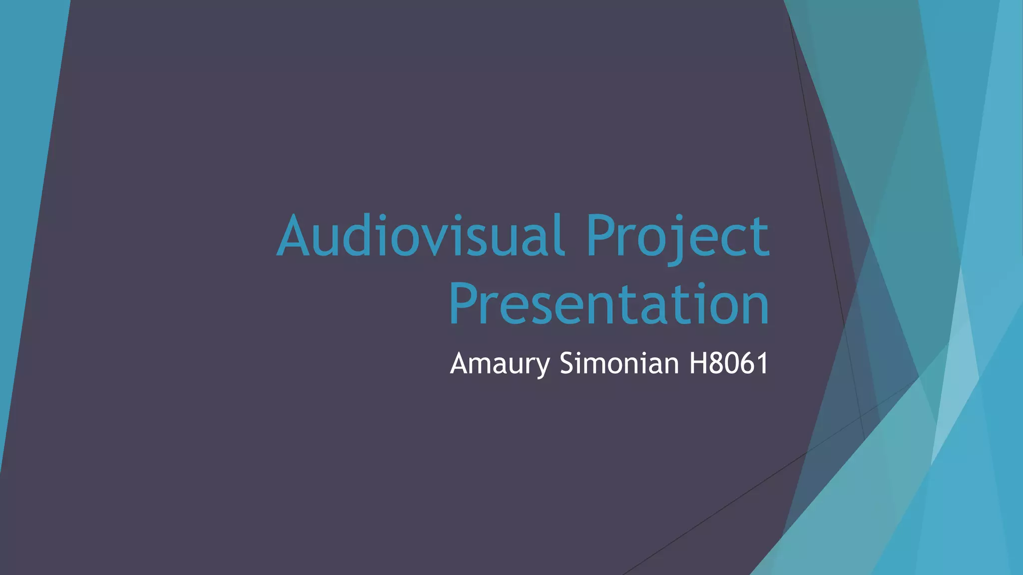 Audiovisual project presentation | PDF