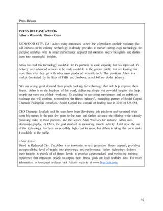 Athos Product Launch | DOCX