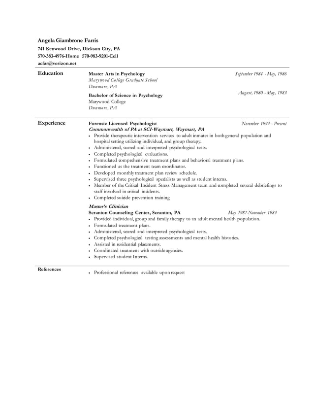 Angela Farris new resume | PDF