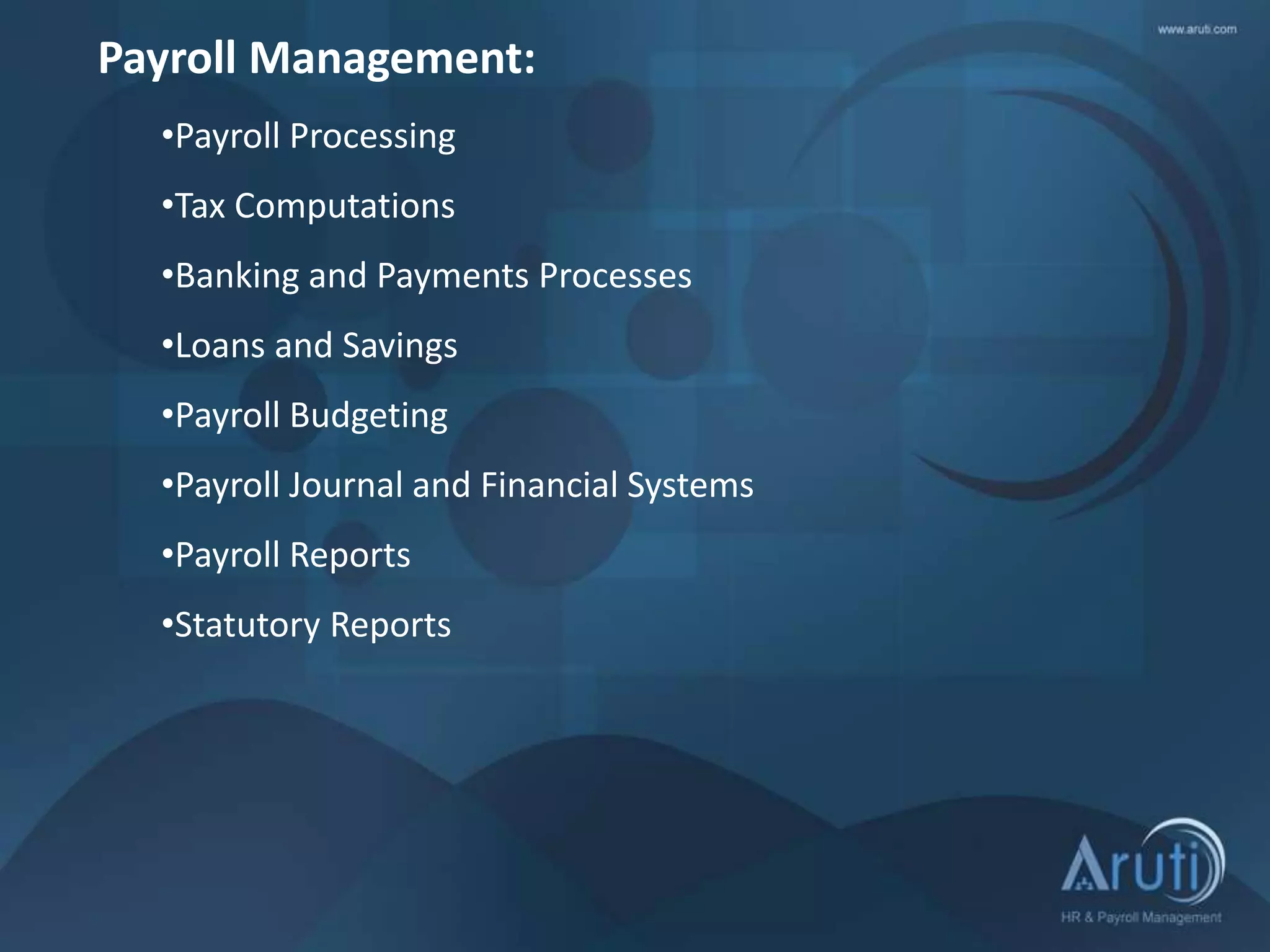 Aruti HR and Payroll Presentation -Ghana | PPTX