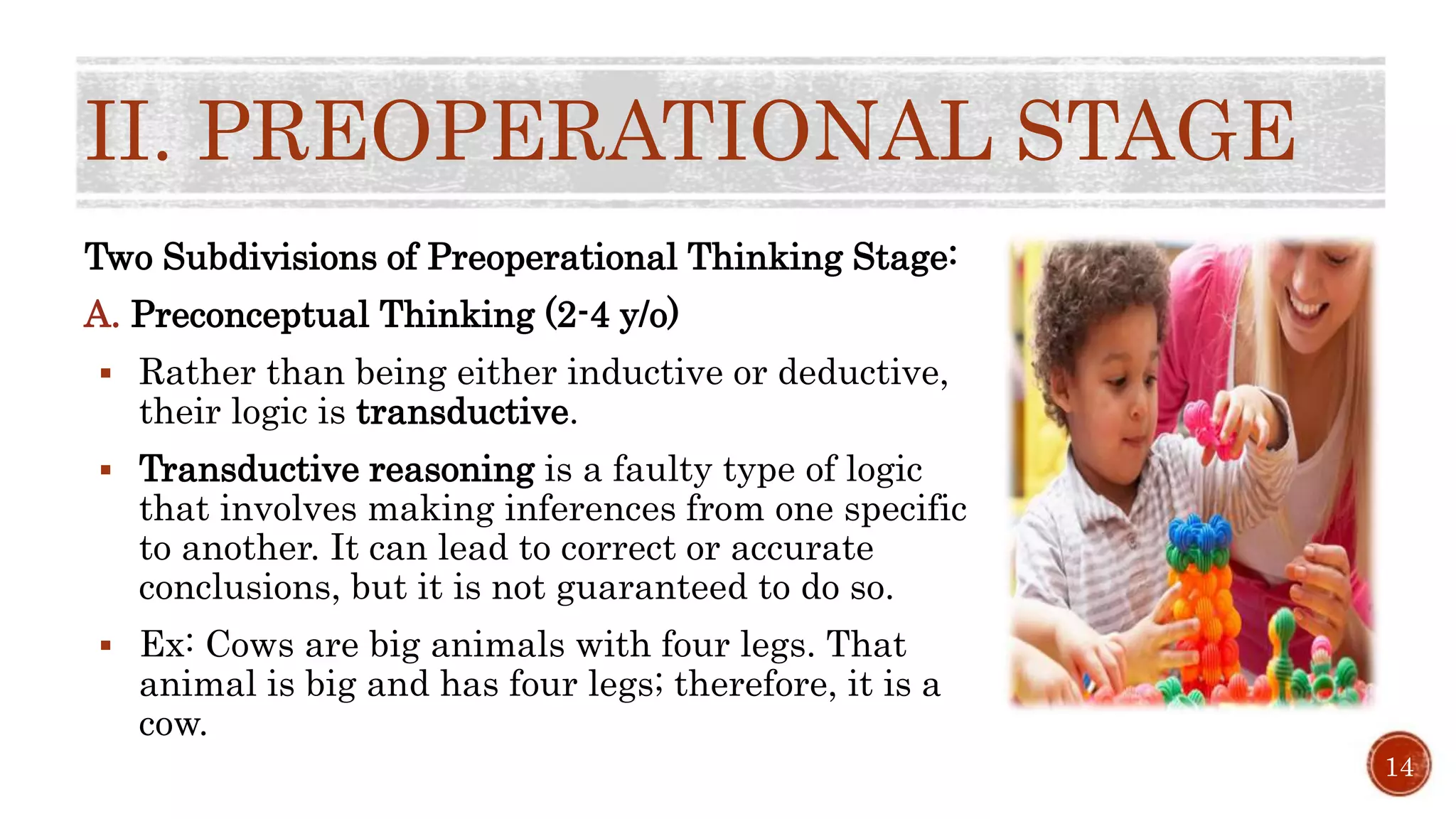 Stages of Cognitive Development - J. Piaget | PPTX