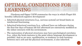 Stages of Cognitive Development - J. Piaget | PPTX