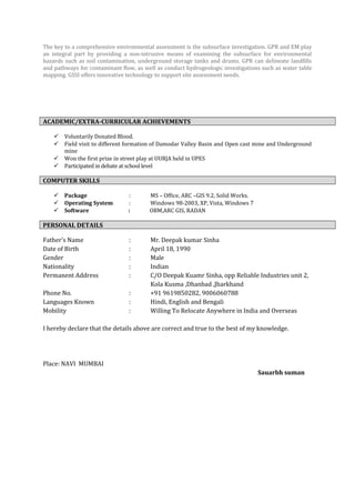 Resume- Saurabh Suman | PDF