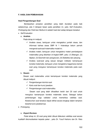 prosiding PGRI 2015 Pengembangan Soal Matematika Untuk Mengukur ...