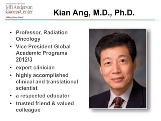 Global Academic Program of MD Anderson Cancer Center | PPTX