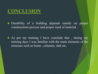 Industrial training report of construction of the residential building ...