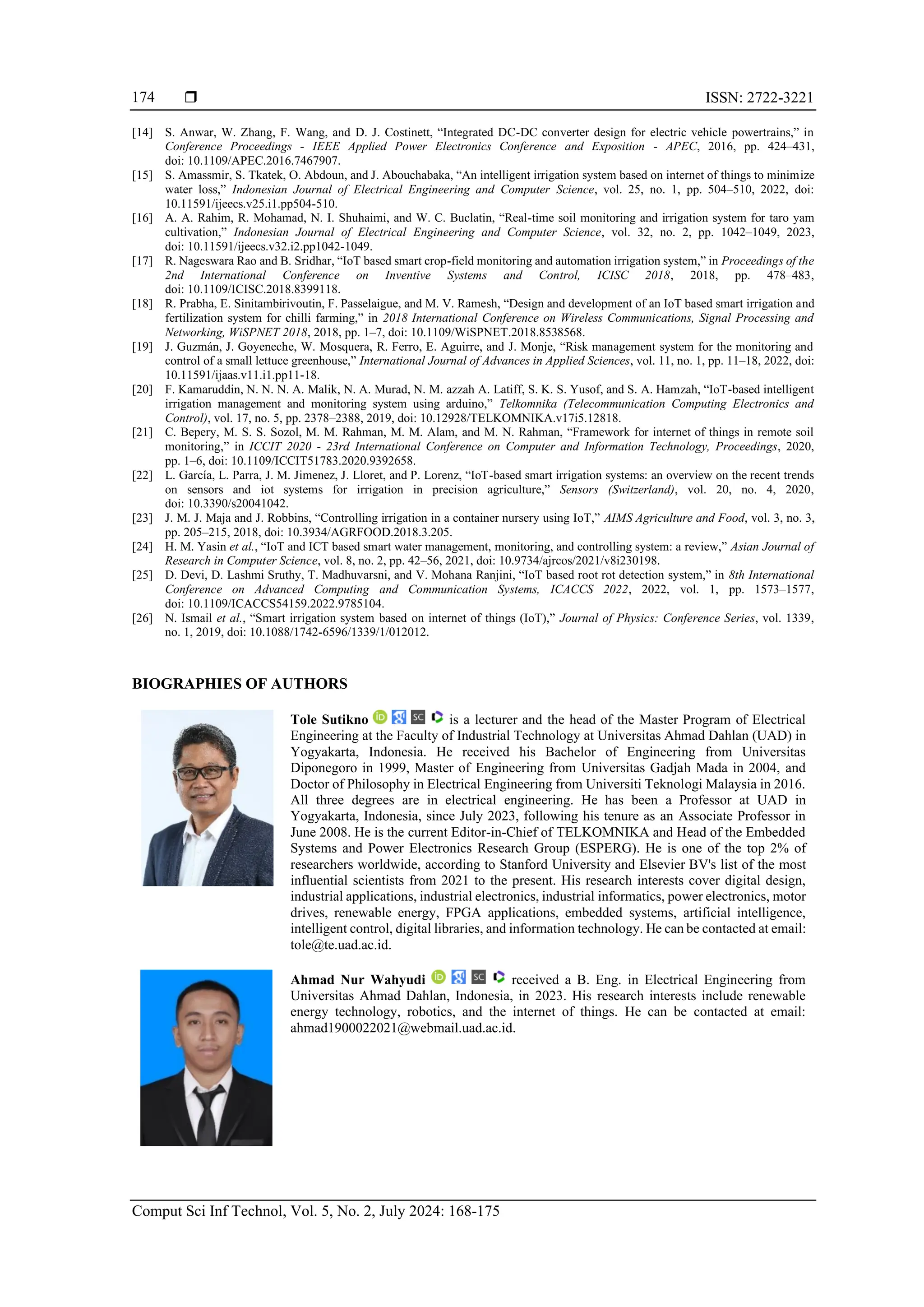 Smart irrigation system using node microcontroller unit ESP8266 and Ubidots cloud platform | PDF