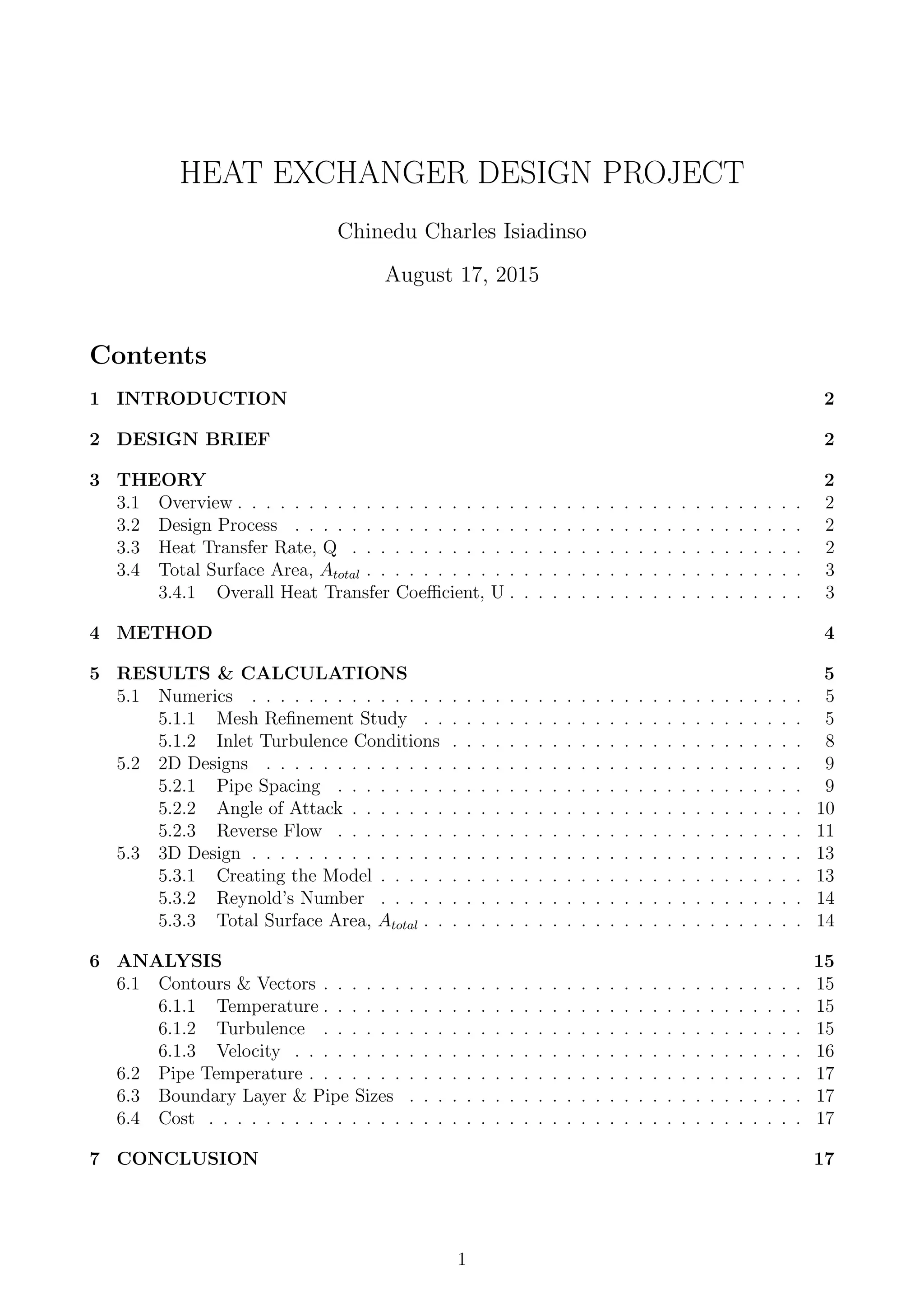 Heat exchanger design project | PDF