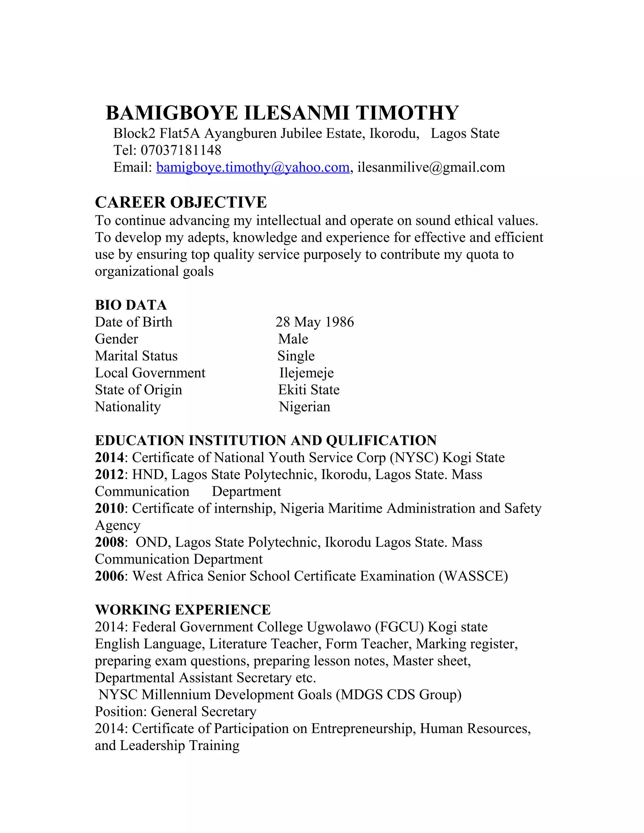 ATT_1451613258603_BAMIGBOYE ILESANMI TIMOTHY CV | DOC