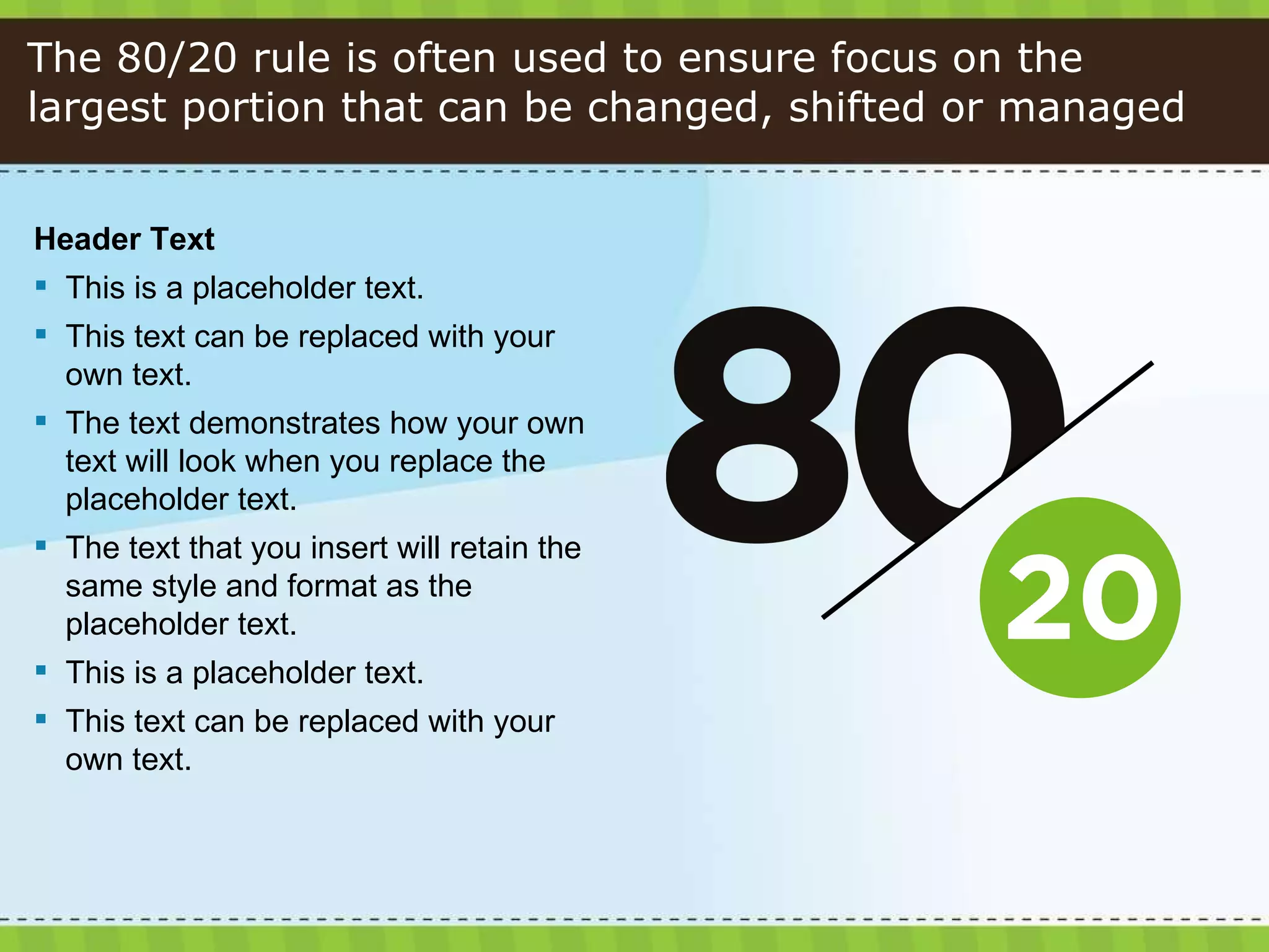 084 PowerPoint-Tastic Template - 80-20 Rule | PPT