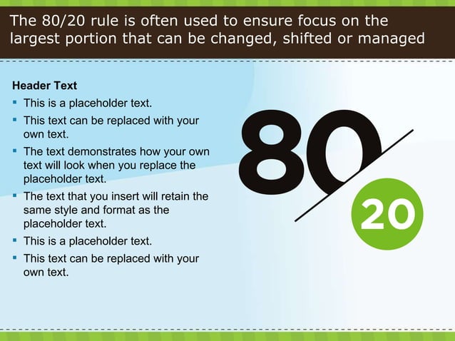 084 PowerPoint-Tastic Template - 80-20 Rule | PPT