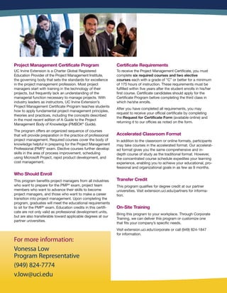 Project Management brochure | PDF