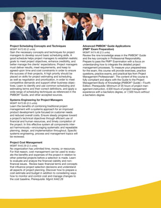 Project Management brochure | PDF