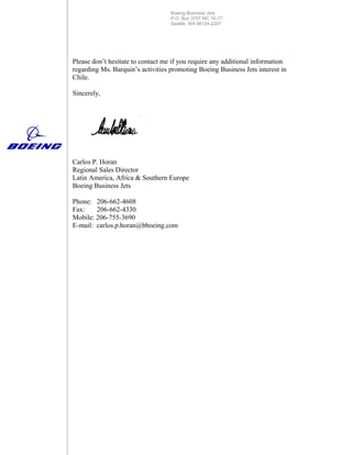 Boeing Recommendation | PDF